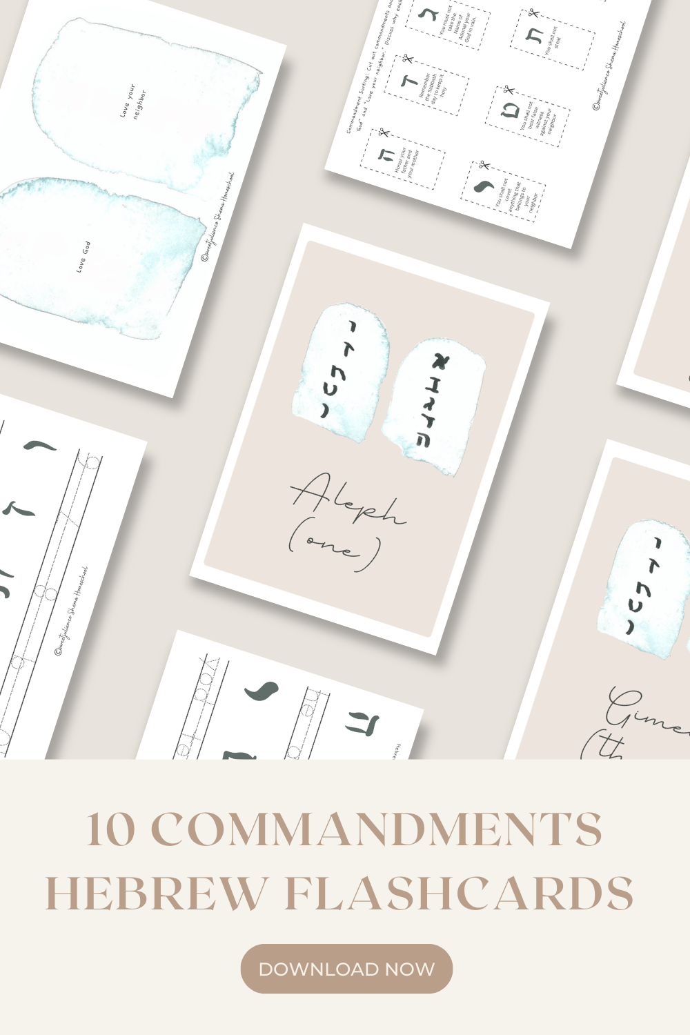10 Commandments Flashcards + More